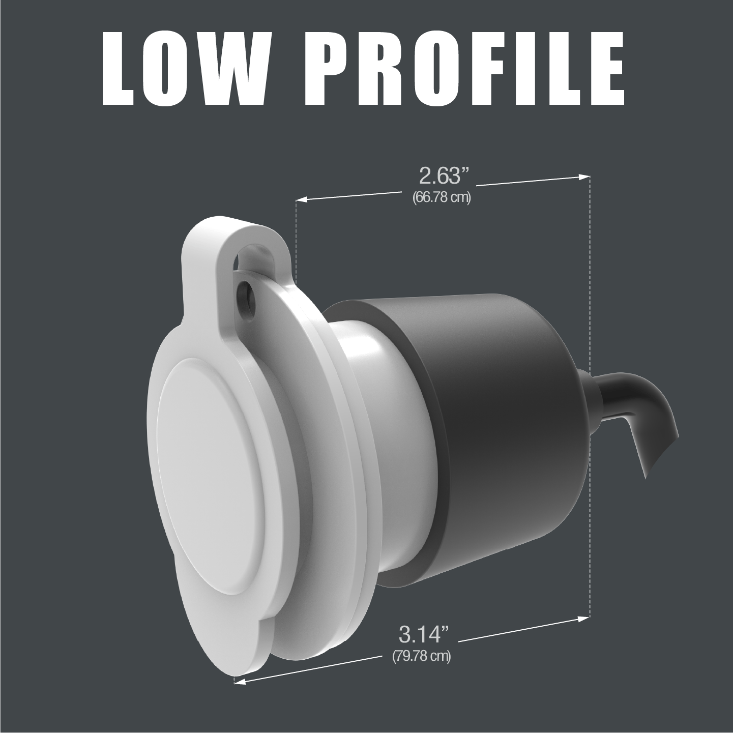 Flanged Outdoor 15 Amp 125V AC Power Outlet Waterproof Plug & Cover, w ...