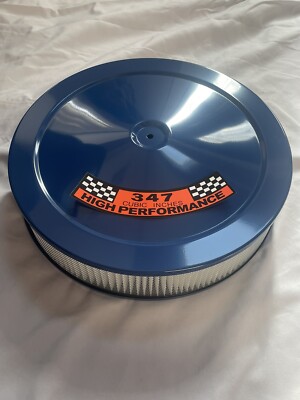 347 Ford air Cleaner White filter 14x3 ford blue steel air cleaner ...