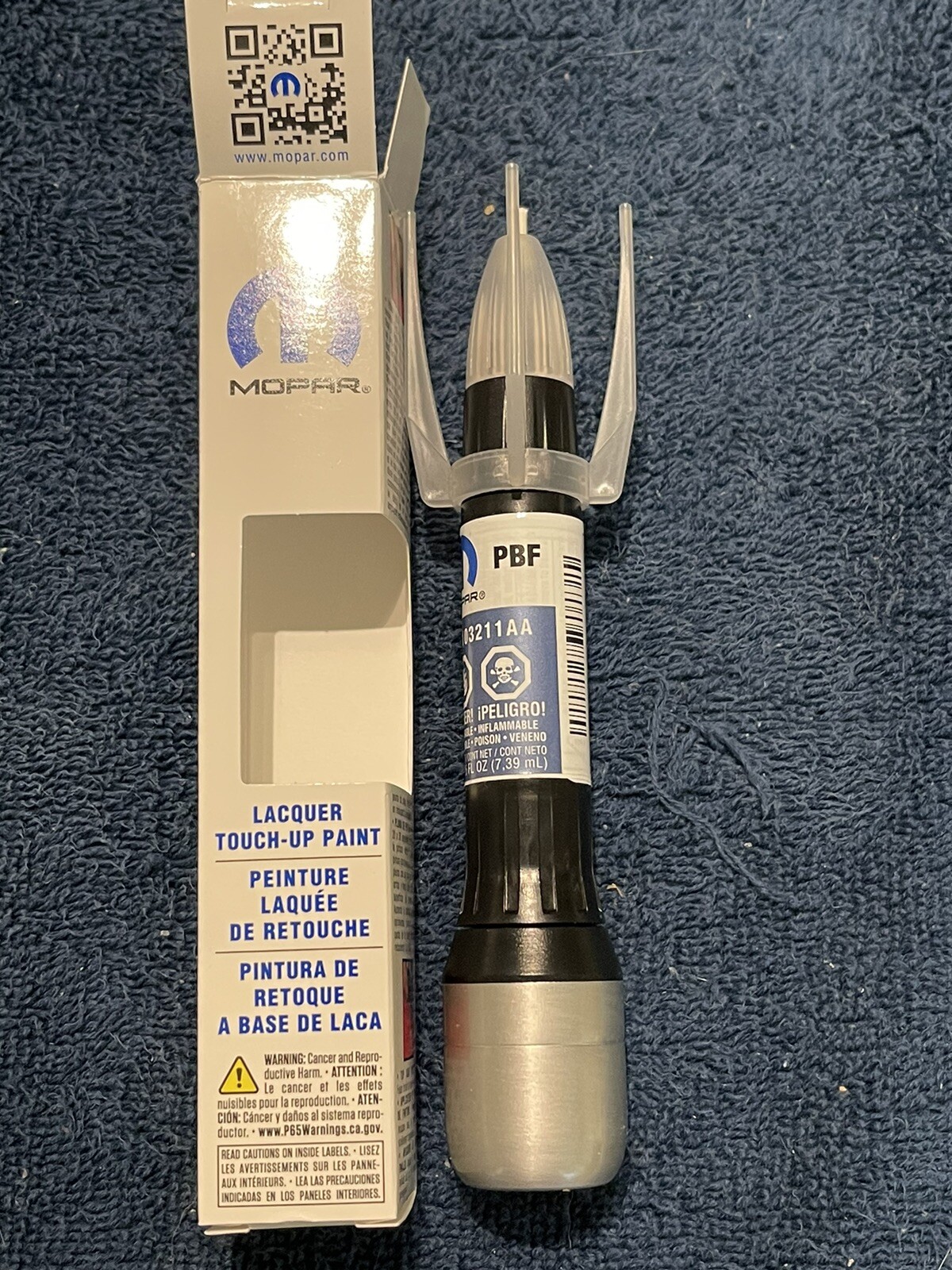 MOPAR TOUCH-UP PEN & CLEAR COAT~06103211AA~SLATE BLUE PEARL COAT~PBF ...