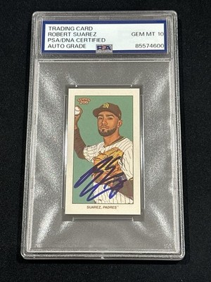 2024 Topps 206 Signed Robert Suarez Mini Card Padres ~ Autographed PSA ...