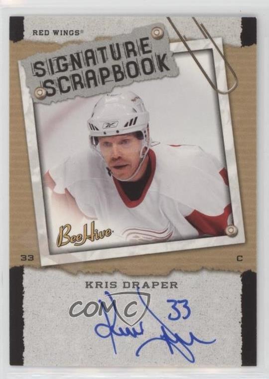 2006-07 Upper Deck Bee Hive - Signature Scrapbook Kris Draper #SS-KD ...