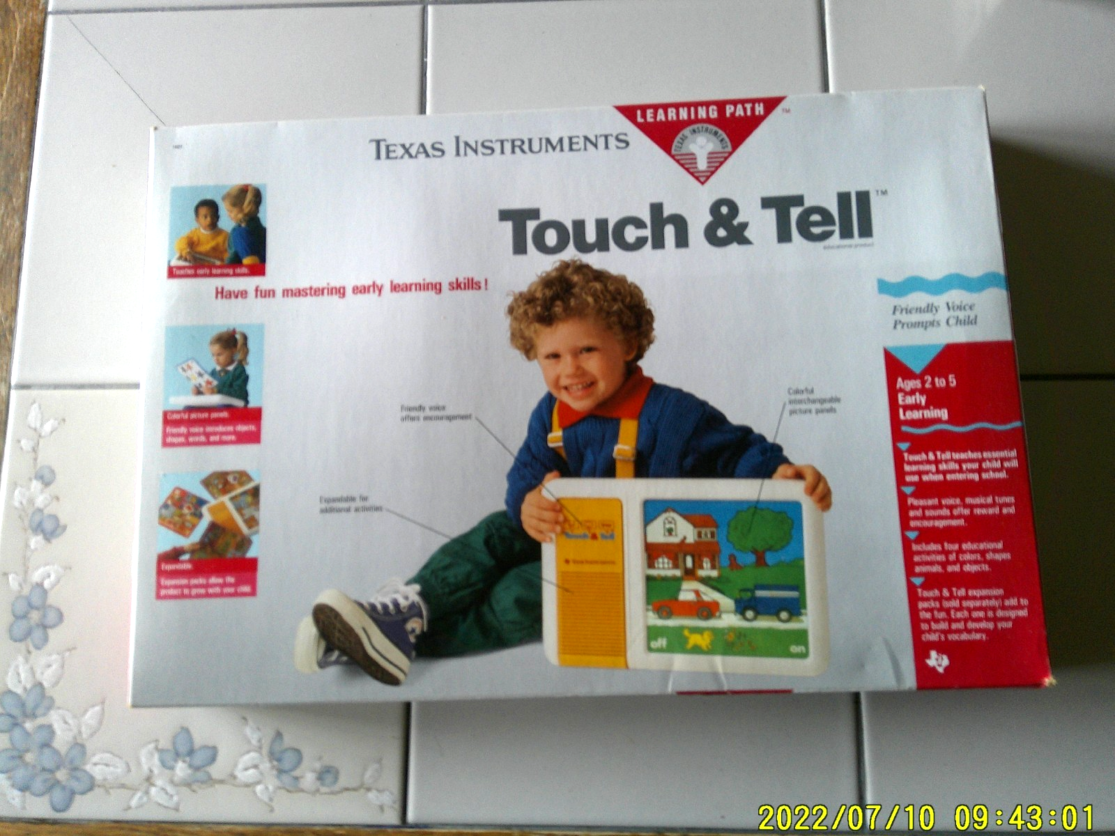 Touch & Tell Texas Instruments 1989 Electronic Learning Toy Game In Box ...