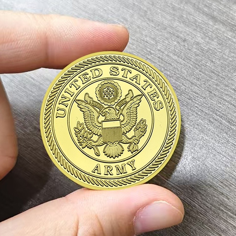 US Army 1st Cavalry Division Gold Plated Challenge Coin Collection Gift ...