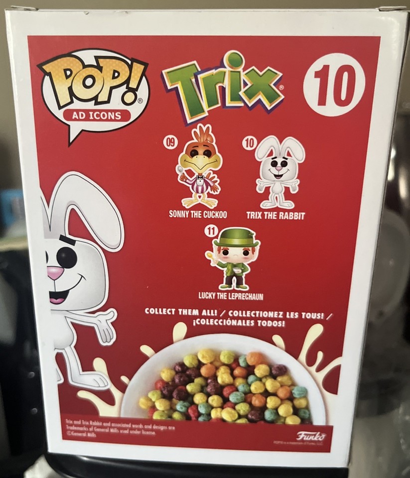 FUNKO POP TRIX RABBIT FLOCKED CEREAL AD ICONS FUNKO SHOP EXCLUSIVE #10 ...