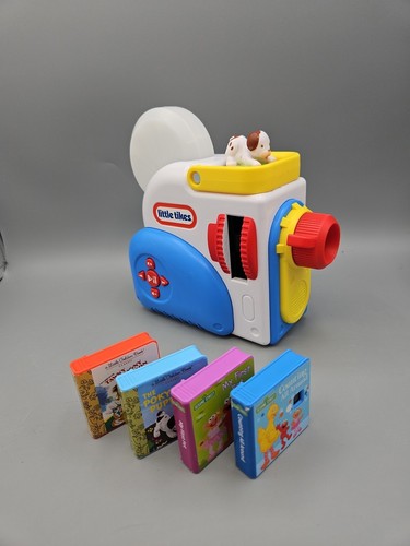 Little Tikes Story Dream Machine Toy Projector & 4 Book - 1 Figure Used ...