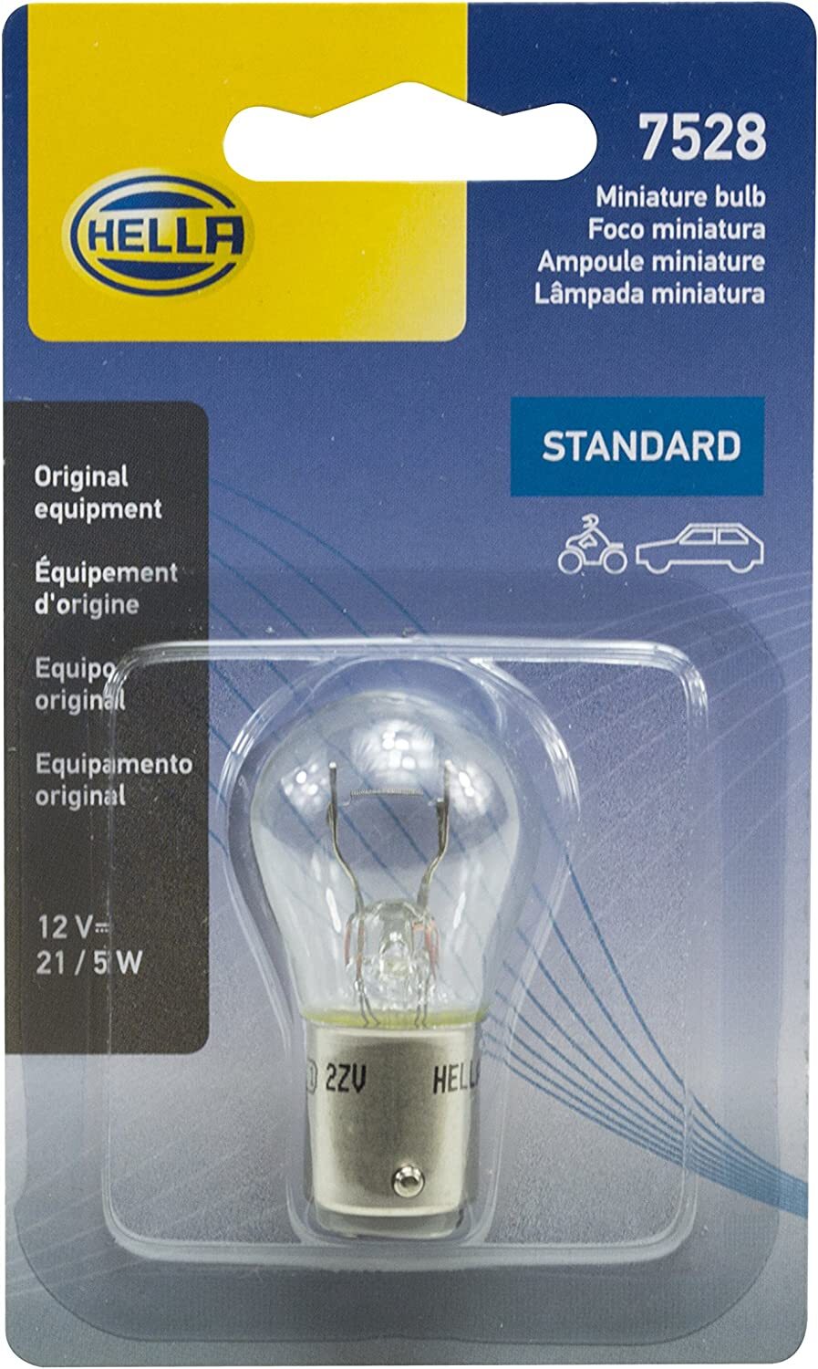 HELLA 7528SB Bulb 7528 12V 21/5W Bay15D S8 Sb | eBay