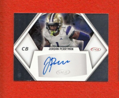 2023 Sage Jordan Perryman RC Silver Auto Washington Huskies #A-JP a | eBay