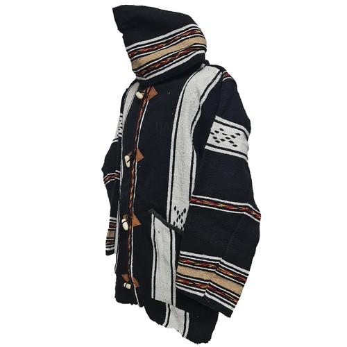 Luxury Black Multi Striped Moroccan Cashmere Wool Blend Baja Jerga ...