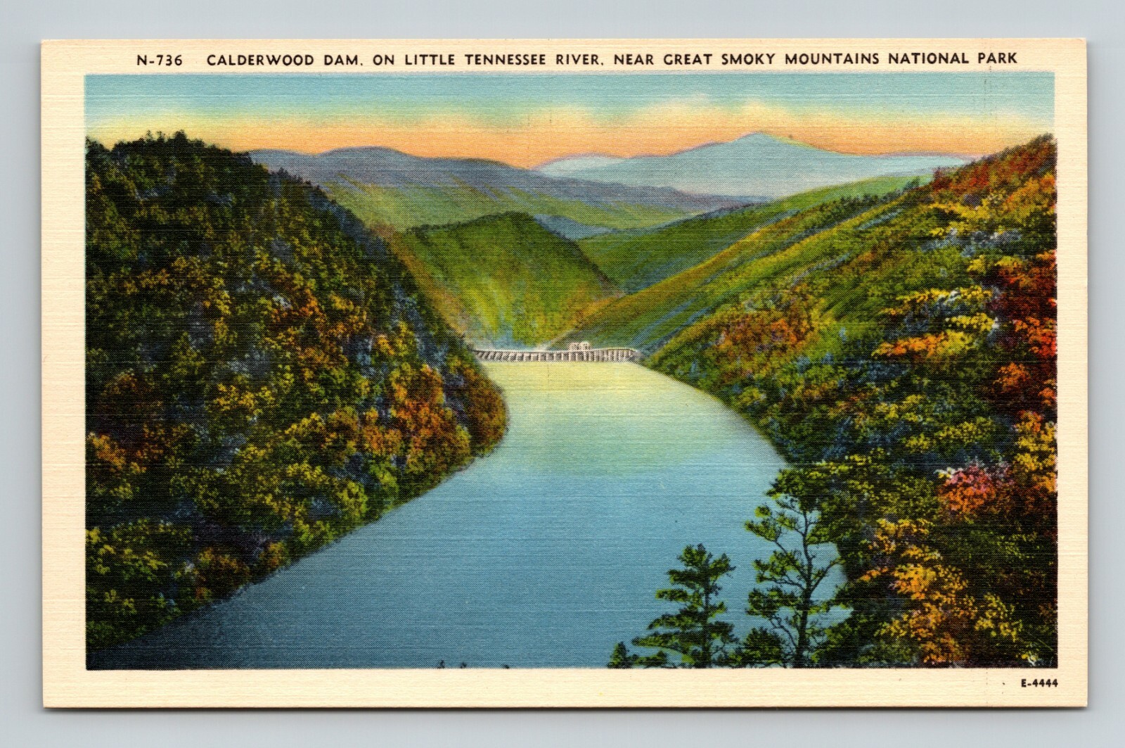 Calderwood Dam on the Little Tennessee River in Tennessee Aerial ...