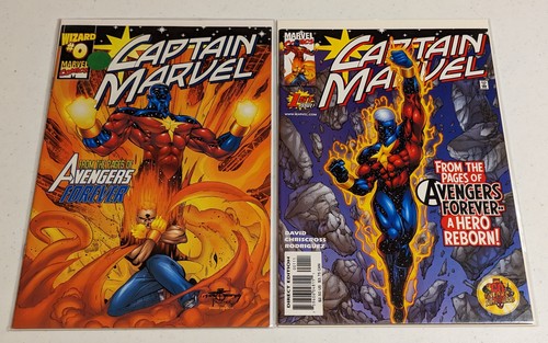 Captain Marvel 0 & 1 Marvel Comics Wizard Giveaway Avengers | eBay