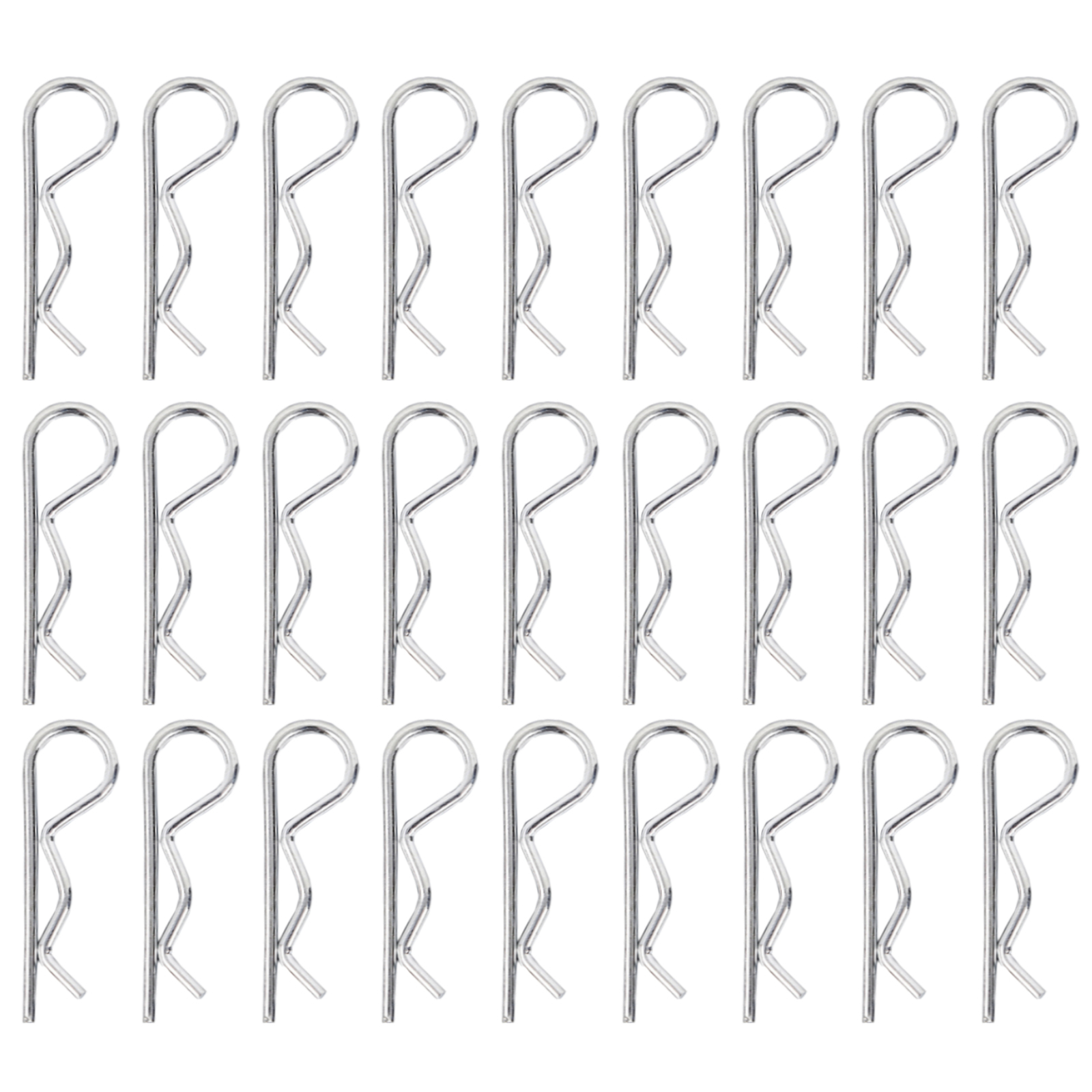 100pcs Carbon Steel Pins Hairpin Spring Body Shell Splint Fastener R ...