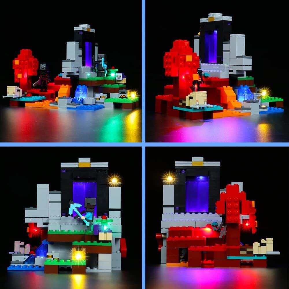 LocoLee LED Licht Kit für Lego 21172 Minecraft Das Zerstörte Portal ...
