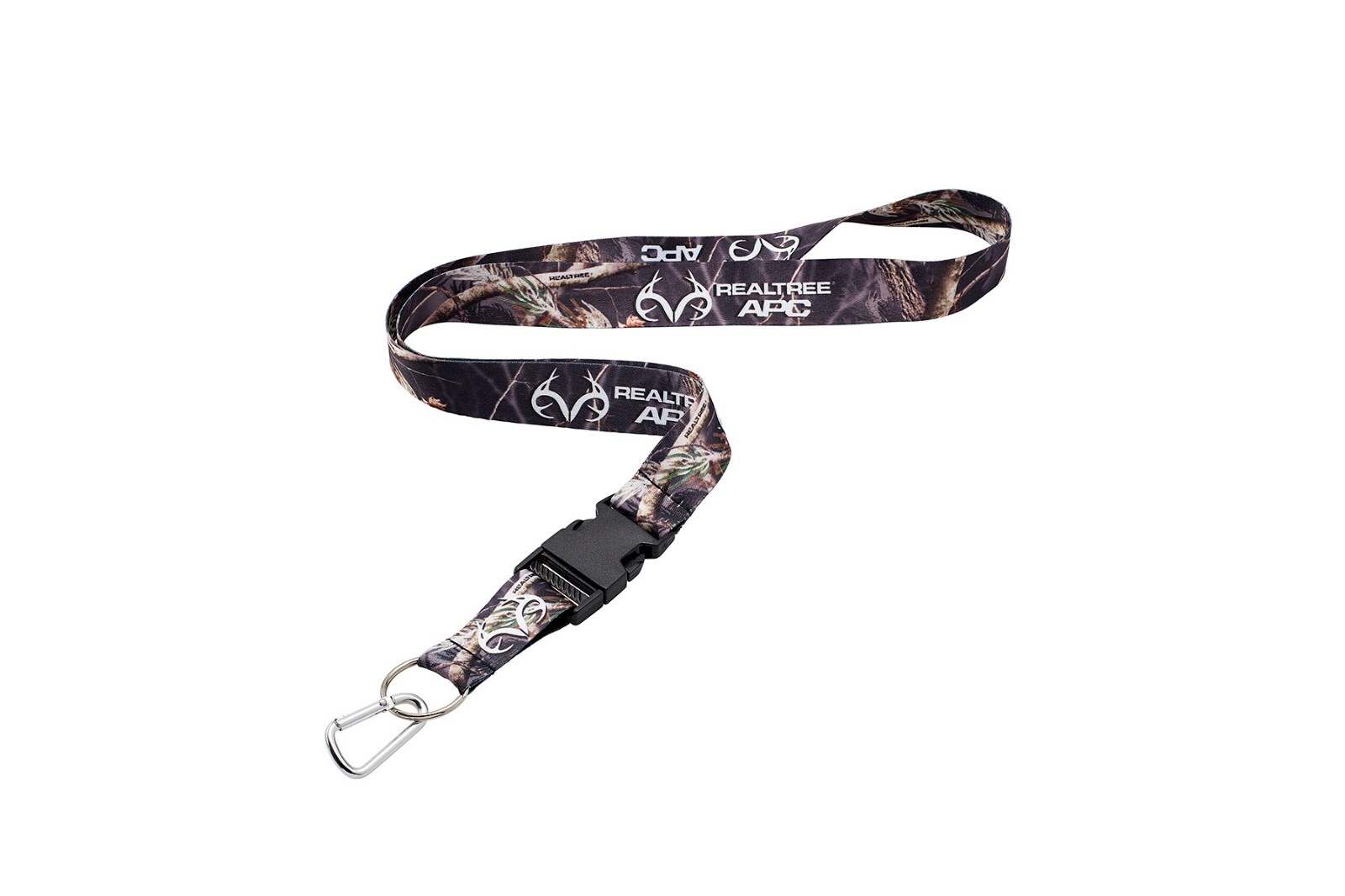 Realtree APC Black Camo Neck Lanyard With Detachable Key Ring ...