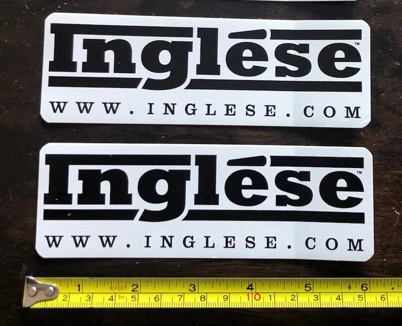 2 INGLESE induction DECALS STICKERS racing drags nhra hotrods vintage ...