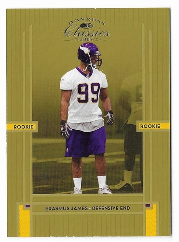 Erasmus James 2005 Donruss Classics Rookie #160 /1999 Minnesota Vikings ...