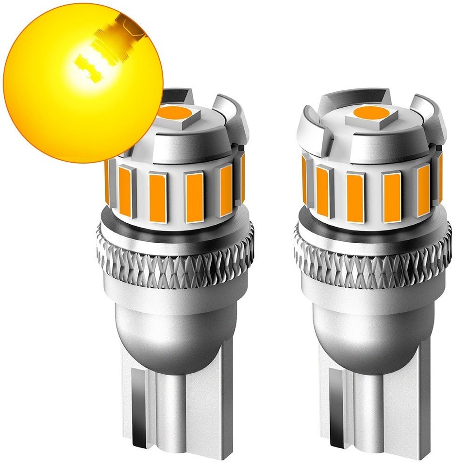 501 Amber Led W5w Orange T10 Wedge Capless Side Indicator Repeater ...