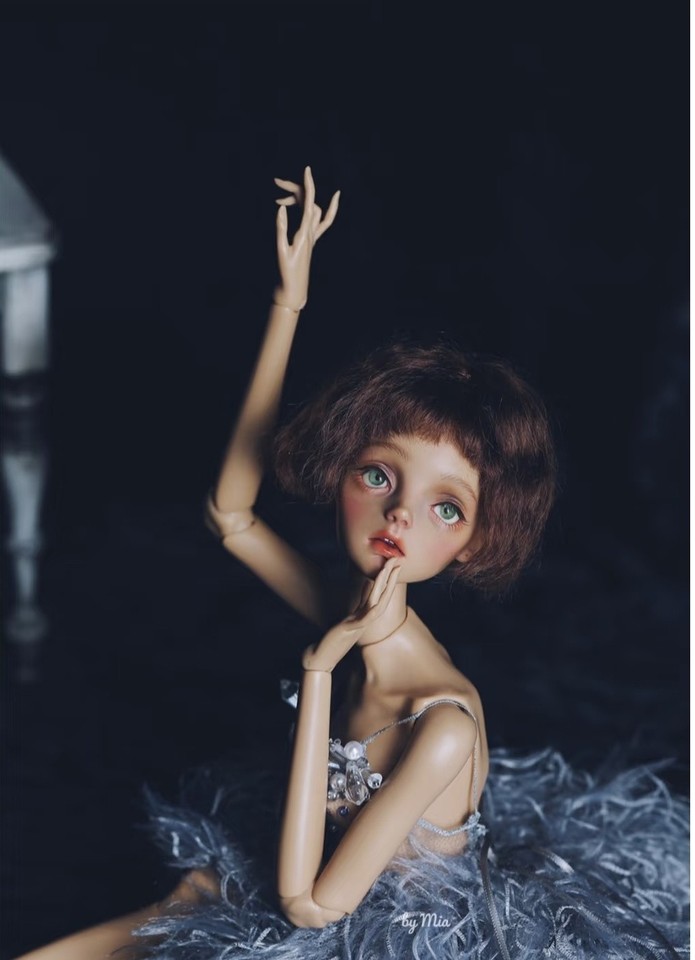 Nude 1/4 BJD MSD Resin Ball-Jointed Doll Tan Skin Girl Doll Free Style ...