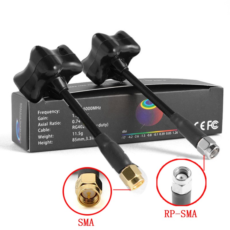 Circular Polarized Triumph SMA RP-SMA Antenna For FPV Racing Quadcopter ...