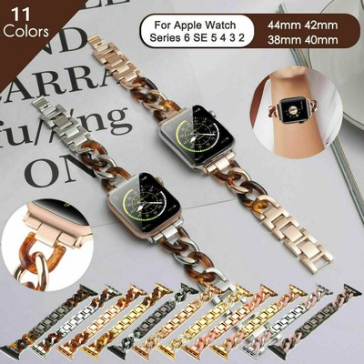 for Apple Watch Series SE 7 41 45 38 40 42 44 mm Cowboy Chain Resin ...