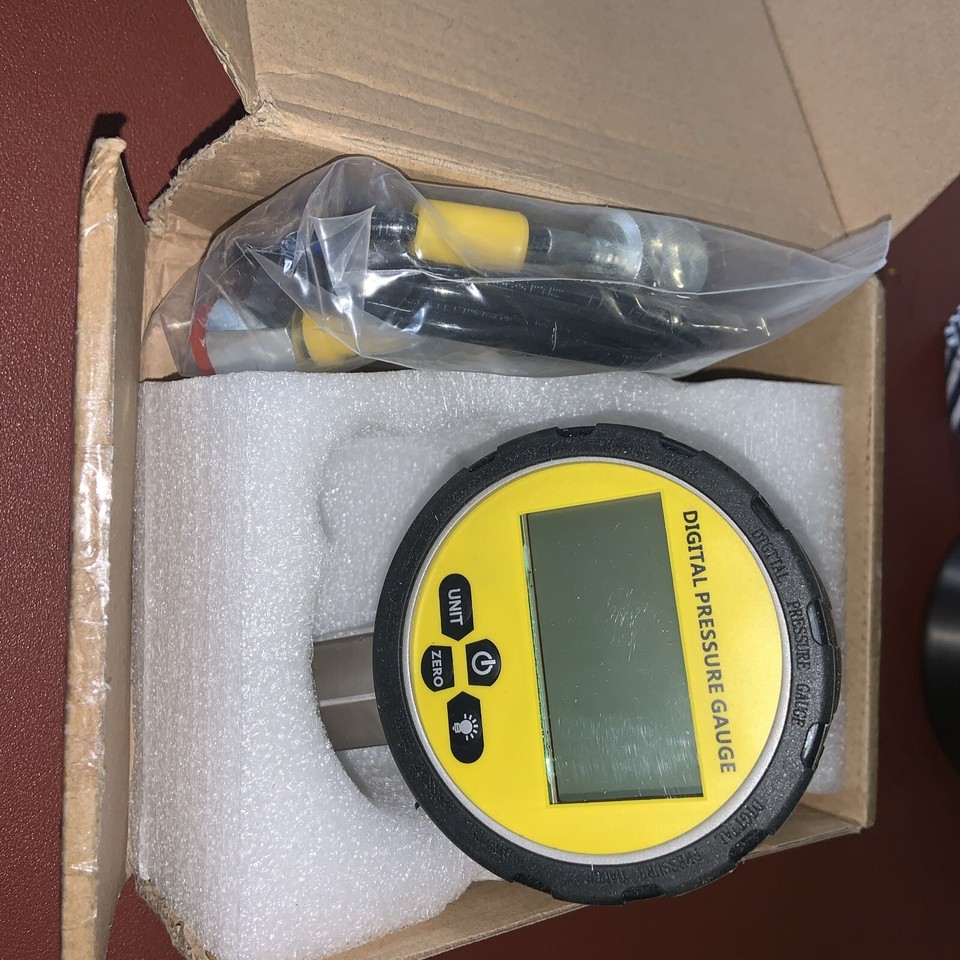 10000PSI Digital Hydraulic Pressure Test Coupling Kit Gauge Manometer ...