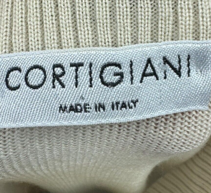 Cortiani Men's Wool Cowl Neck Pullover Sweater Beight/Gray • Italy • XL ...