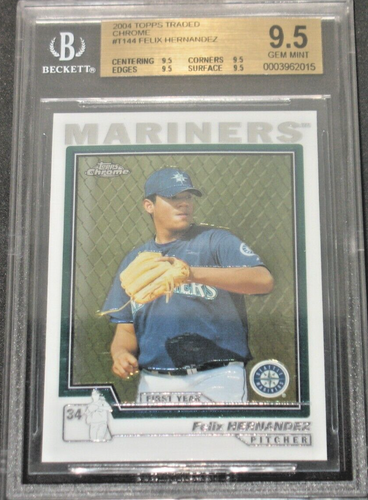 Felix Hernandez 2004 Topps Chrome Traded Rookie #T144 BGS 9.5 Gem Mint ...
