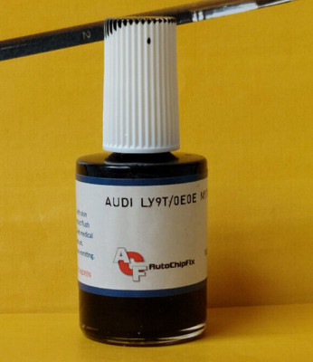 For AUDI CODE LY9T/0E0E MYTHOS BLACK + Complimentry Fine Tipped Brush ...