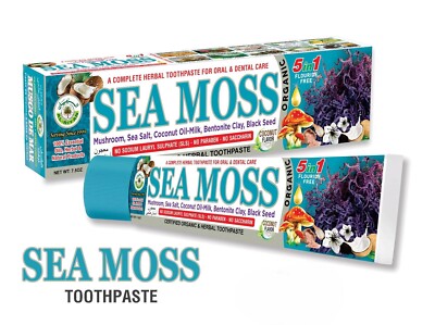 Al-Riyan Organic Sea Moss Toothpaste – Natural & Fluoride-Free, Herbal ...