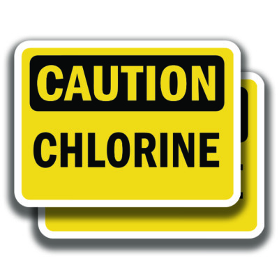 CAUTION CHLORINE DECAL Stickers Sign Bogo For Truck Window Office | eBay