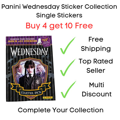 Panini Wednesday Sticker Collection Single Stickers (2023) - Buy 4 get ...