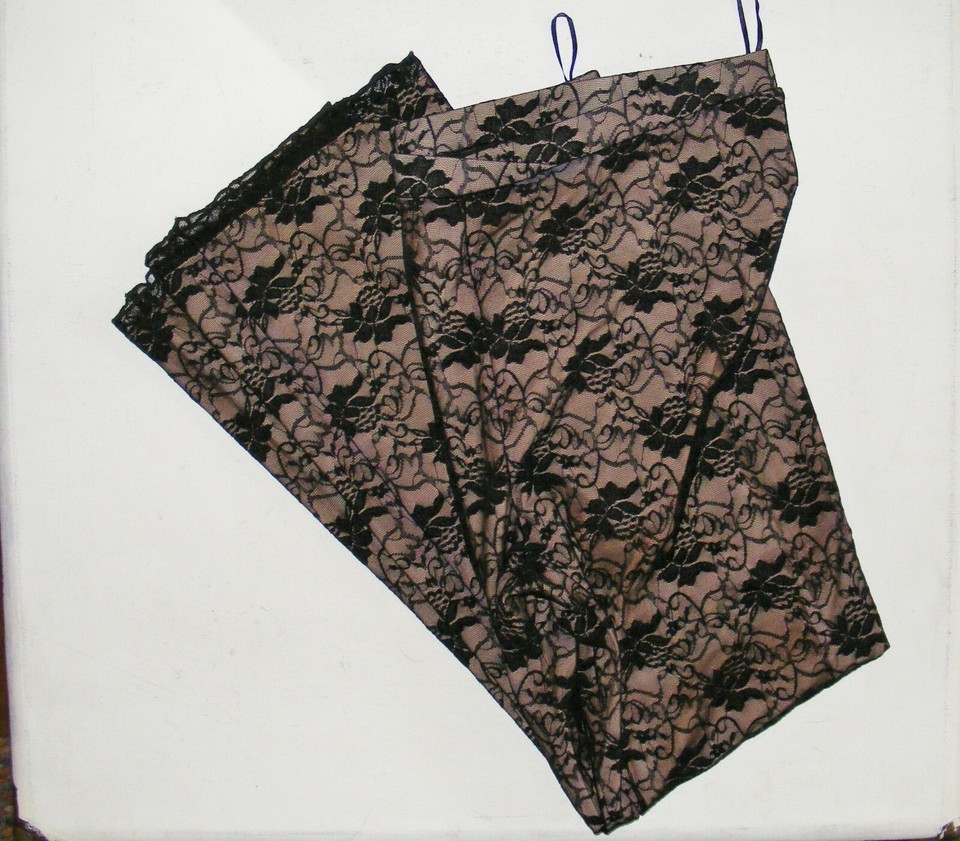 Zaftique Plus Size Lingerie Set Black Lace Over Beige Amazing Quality ...