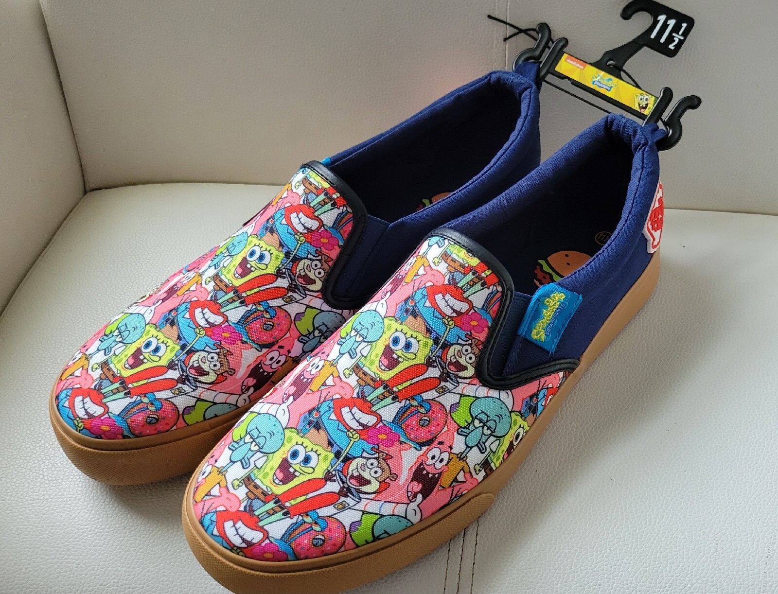 Spongebob Squarepants Canvas Slip on Shoes Size Mens Adult 11.5 | eBay