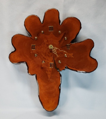 Vintage cypress wood clock late seventies early 1980's 16 by 13 1/2 ...