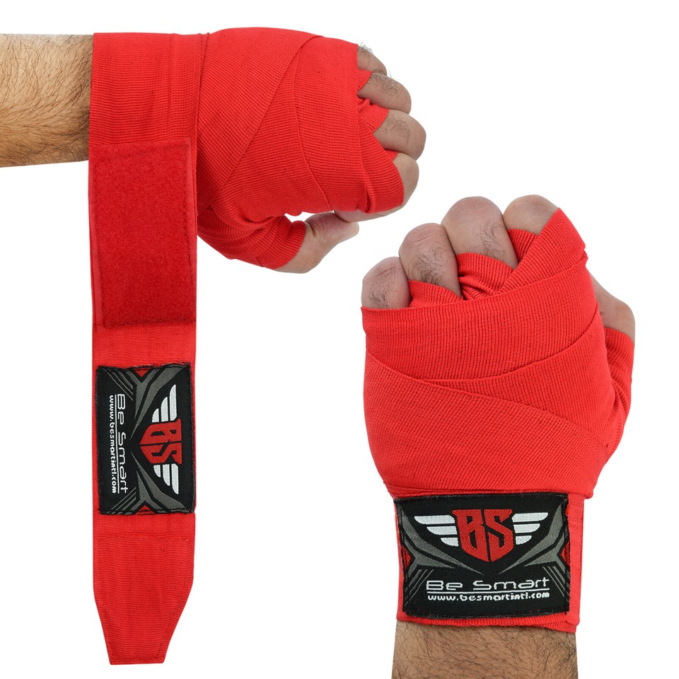 Hand Wraps Bandages Fist Boxing Inner Gloves Mitts MMA Cotton Pair ...