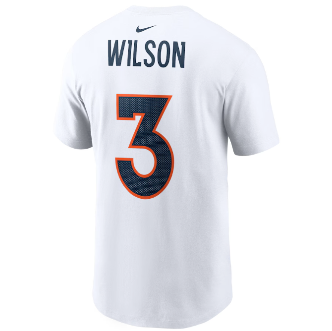 Nike NFL Men's Denver Broncos #3 Russell Wilson T-Shirt White Different ...