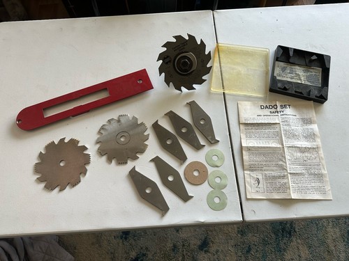 ShopSmith Carbide Adjustable Dado Blade w/ arbor plus insert and dado ...