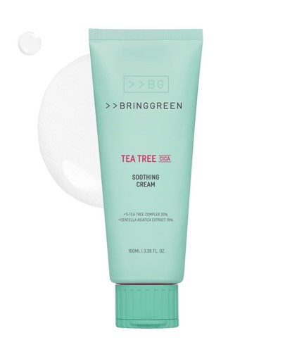 BRING GREEN Tea Tree Cica Soothing Cream Plus 100ml Korean Skin care ...