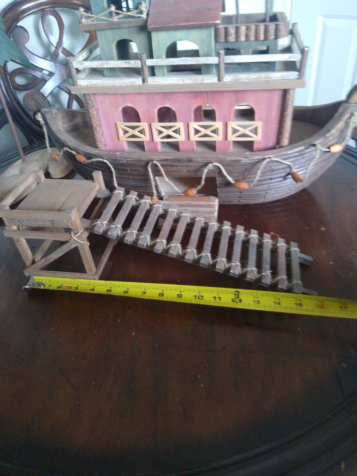 Wooden Noah's Ark Set Sam's Club 24"x 22" Tall Large Ramp Trees ...