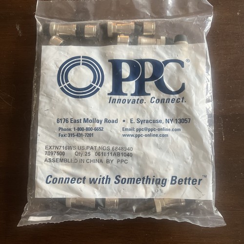 PPC Belden EX7N716WS Compression Connectors 500 Pieces 25 Bags New ...