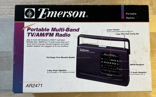Emerson Portable Multi-Band Am/FM Radio AR2471 Read Description | eBay
