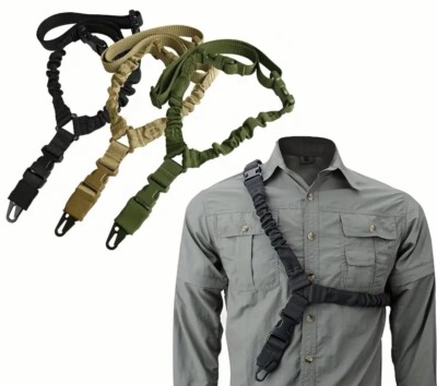 Tactical Single One Point Bungee Gun Rifle Sling Strap with HK Clip | eBay