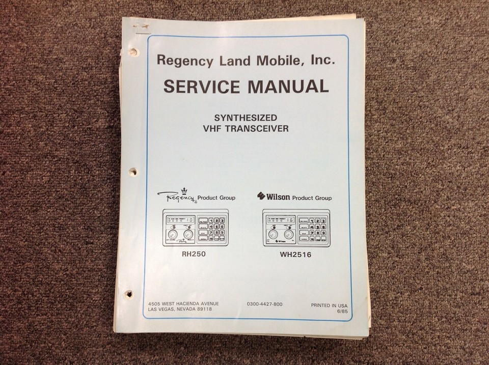 Various Vintage RELM, Regency Radio,Duplexer, Repeater Manuals HARD TO ...