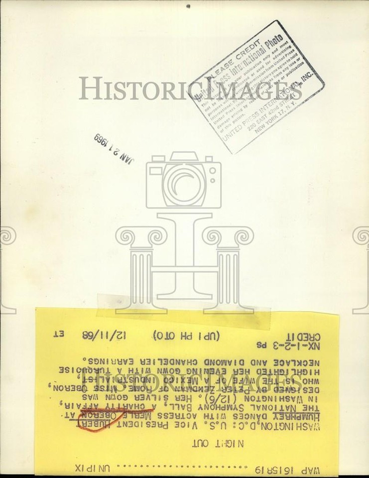 1968 Press Photo Hubert Humphrey Merle Oberon Charity - DFPC24185 | eBay