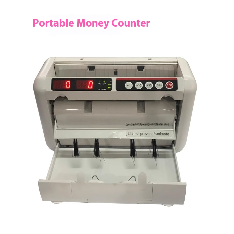 Bill Counter Money Cash Counting Machine Portable Rechargeable UV ...