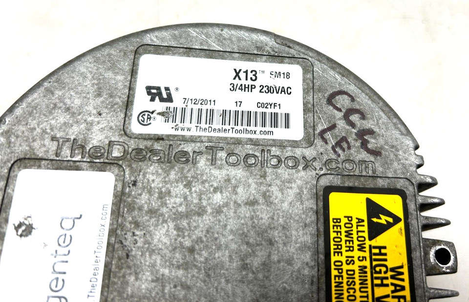 Genteq X13 ECM Motors FM18 230VAC 3/4HP CCW LE rotation Module Only ...