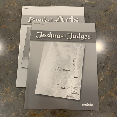 Abeka Book Of Acts & Joshua and Judges Test Keys Parent Teacher Answer ...