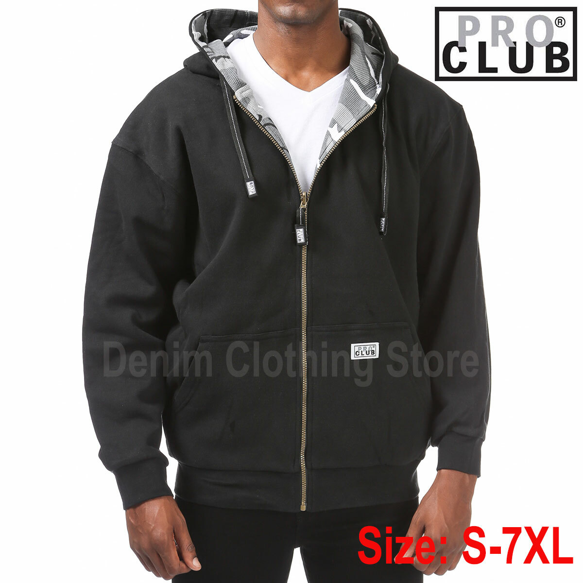 Pro Club Reversible Full Zip Up Heavyweight Thick Jacket Sweatshirts ...