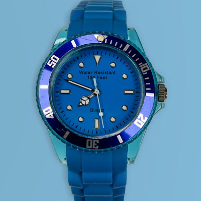 Blue Crossed Pattern Dial Rotating Dial Plastic Case Security Style ...