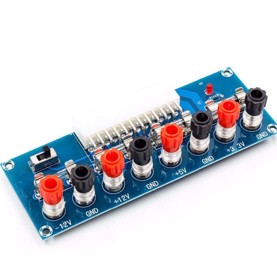 Computer ATX Power Supply Tester 24 Pin Module with Four Voltage Output ...
