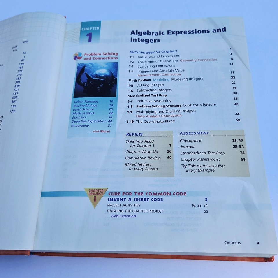 Prentice Hall Pre-Algebra Homeschool Math Book Orange Student Textbook ...